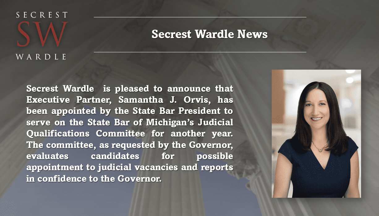 Samantha J. Orvis Appointed to the Judicial Qualifications Committee for the State Bar of ...